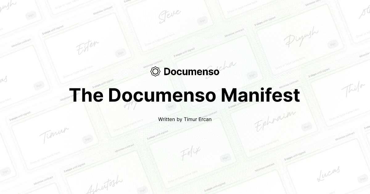 The Documenso Manifest - Documenso Blog
